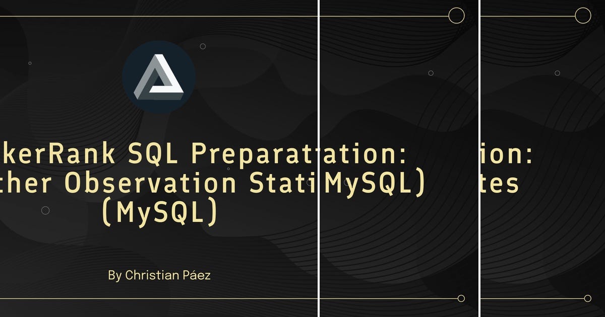 List: hackerrank sql writeups | Curated by Art Of Code | Medium