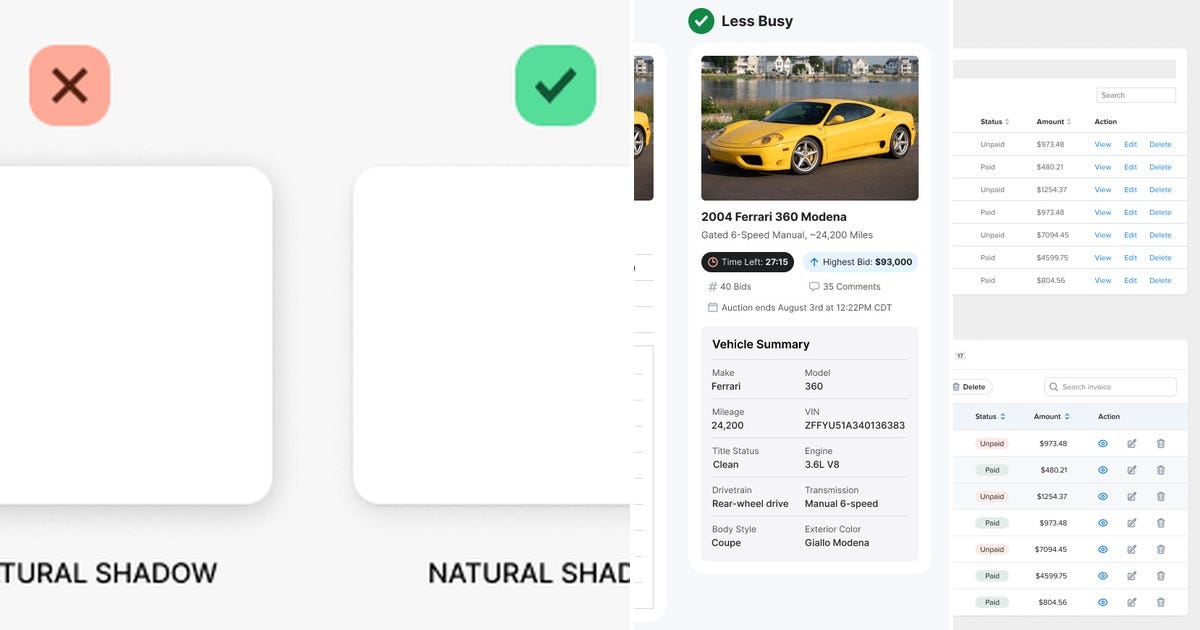 List: Tables Design references | Curated by UXDesigner-MDPI | Medium