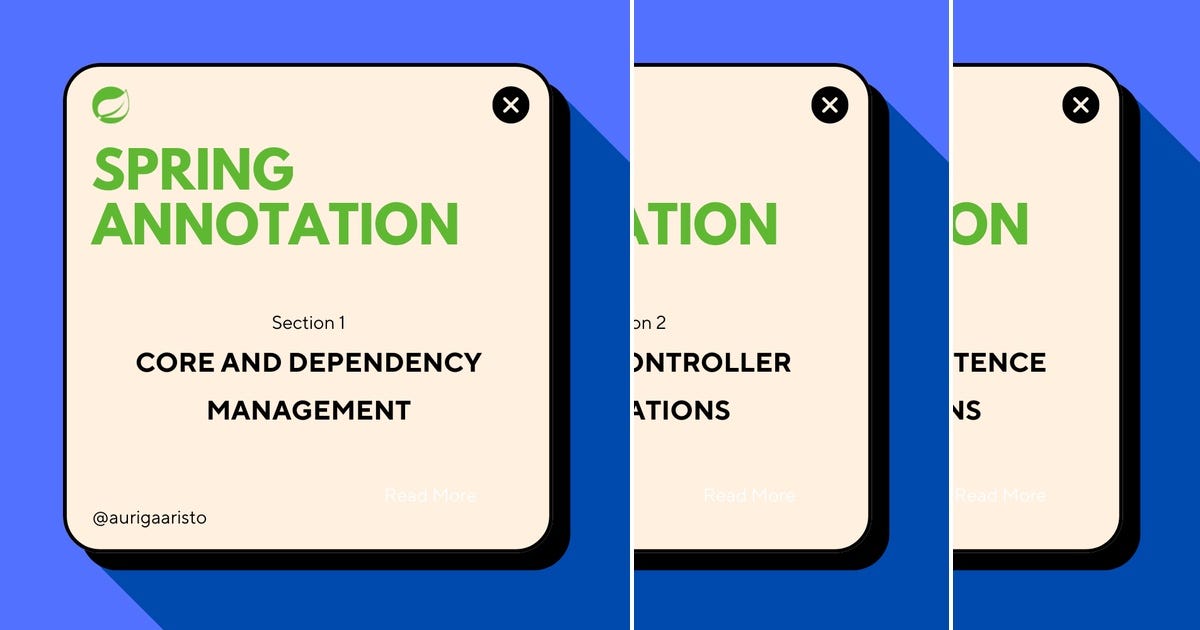 List: Spring Annotation | Curated by Auriga Aristo | Medium