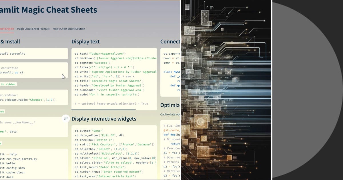 List: Streamlit | Curated by Charles Laughlin, PhD | Medium