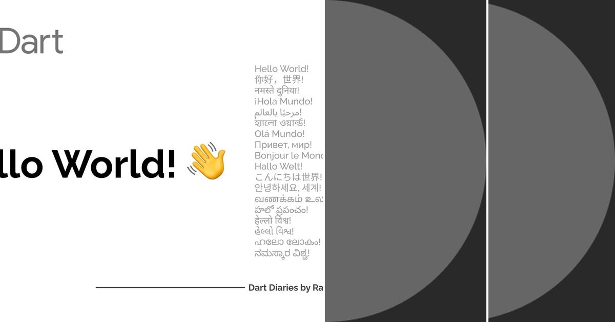 List: Dart Diaries | Curated by Raghav Joshi | Medium