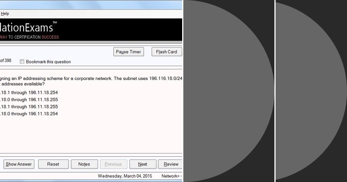 List: Practice Exams for CCNA, CCNP, A+, CCST, Network+, and Sec+ ...