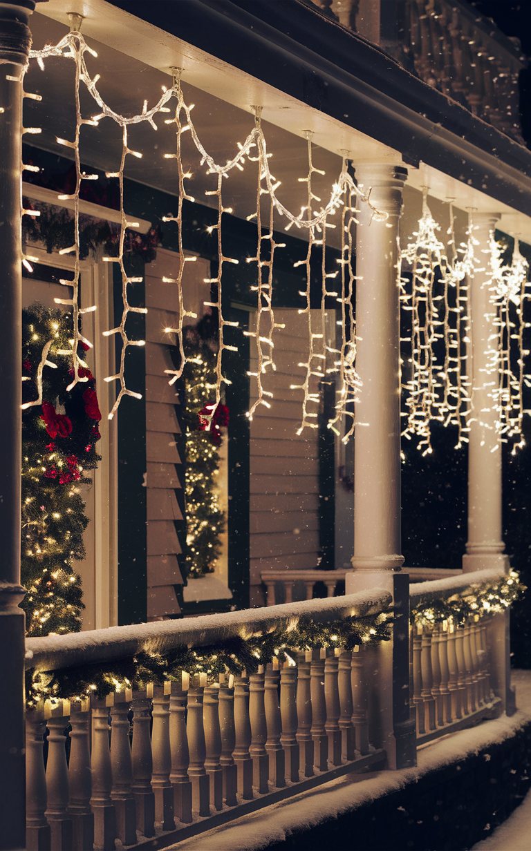 Outdoor porch christmas lights store