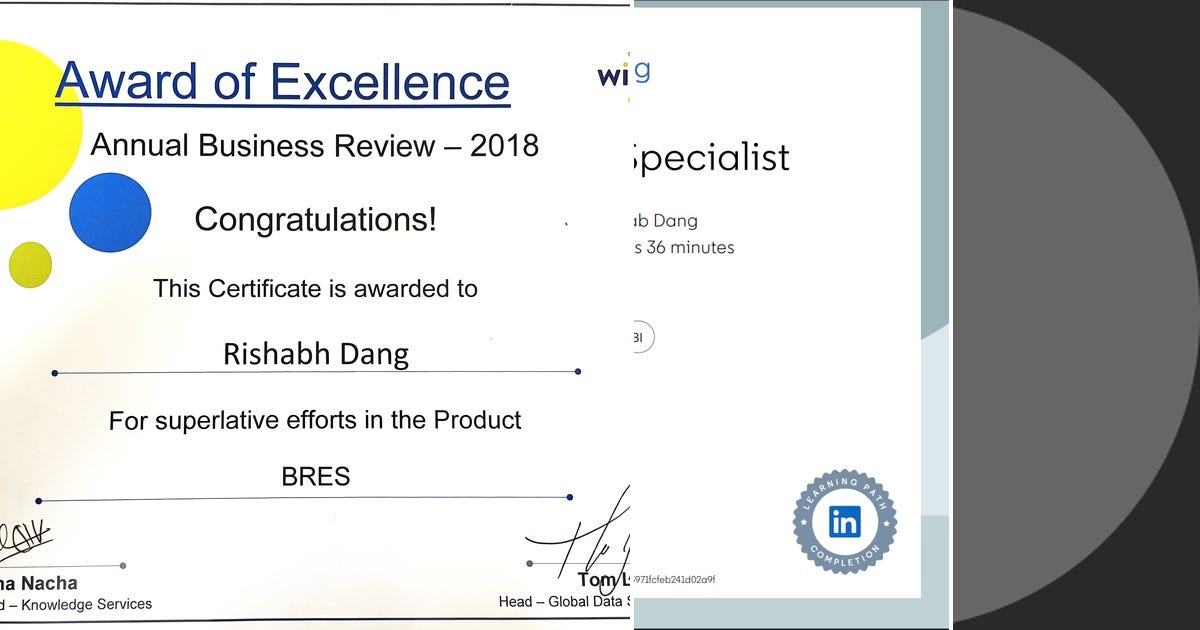 List: Certifications | Curated by Rishab Dang | Medium