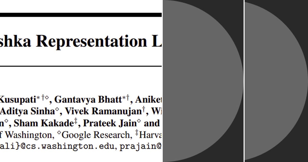 List: Matryoshka Representation Learning | Curated by Sawera Hanif | Medium