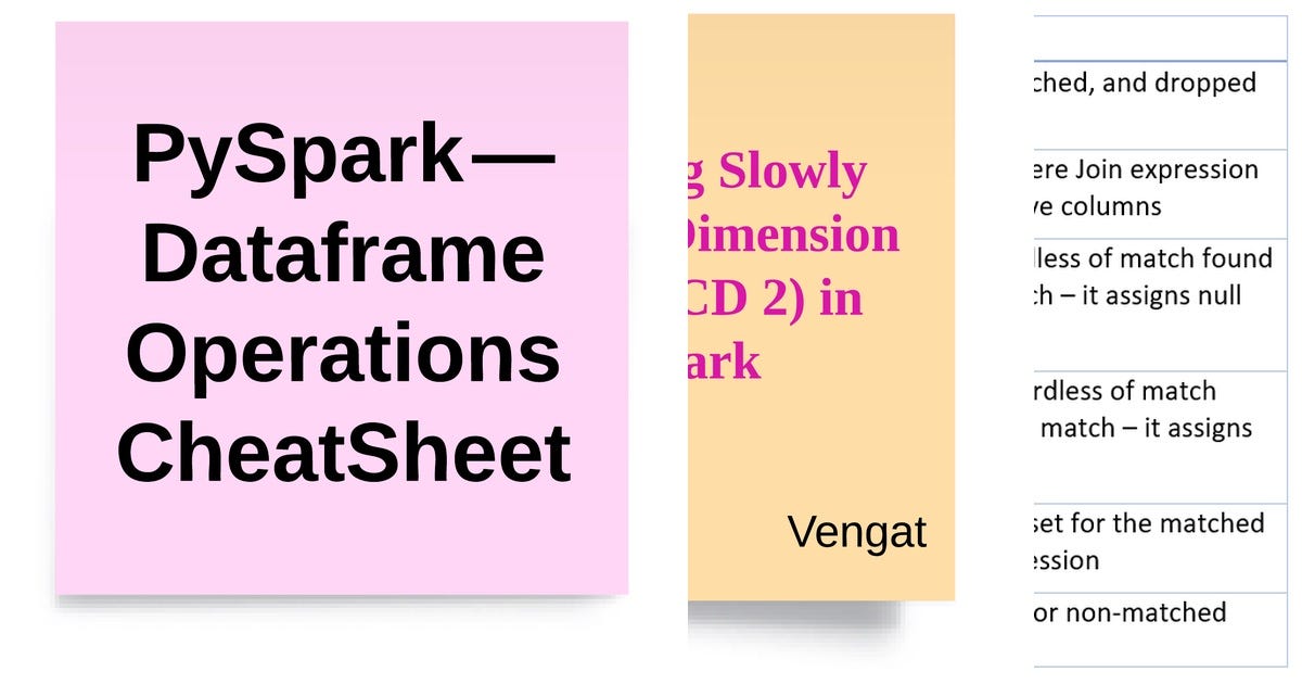 List: Pyspark code collection | Curated by Shihabur Rahman | Medium