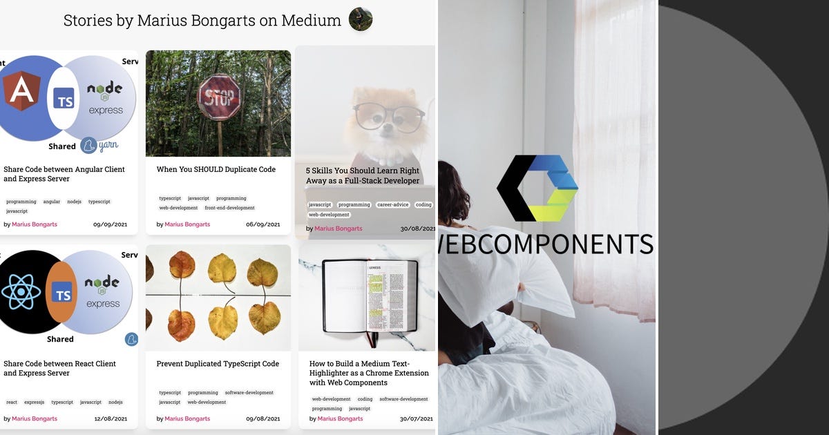 List: Coding / Web Components | Curated by Mickey | Medium