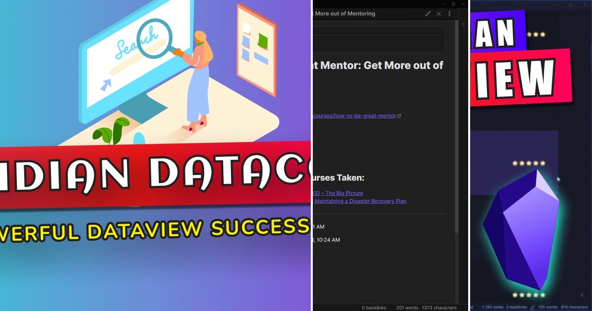 List: Obsidian / Dataview | Curated by Tristan Rentz | Medium