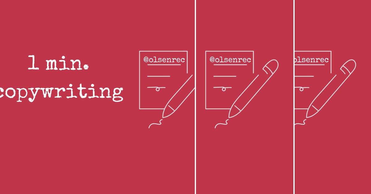 List: 1 Minute Copywriting (short-form articles) | Curated by Olga ...