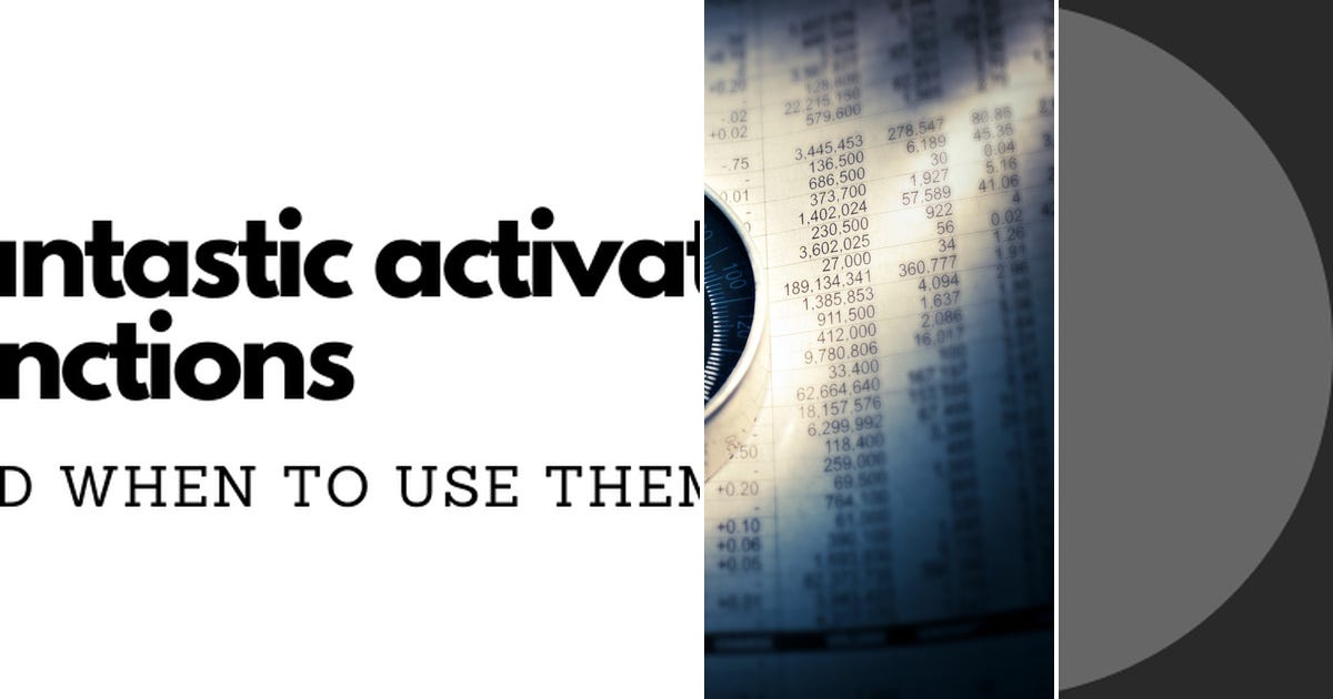List: Activation Functions | Curated by Husain Alyusuff | Medium