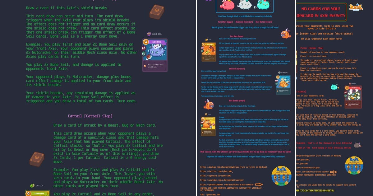 List: Card Swing in Axie Infinity | Curated by Brennen Wilson ...