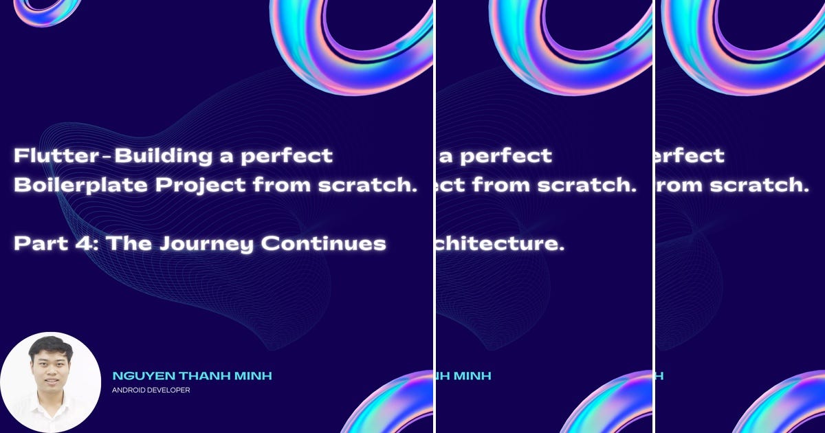 List Building A Perfect Boilerplate Flutter Project From Scratch