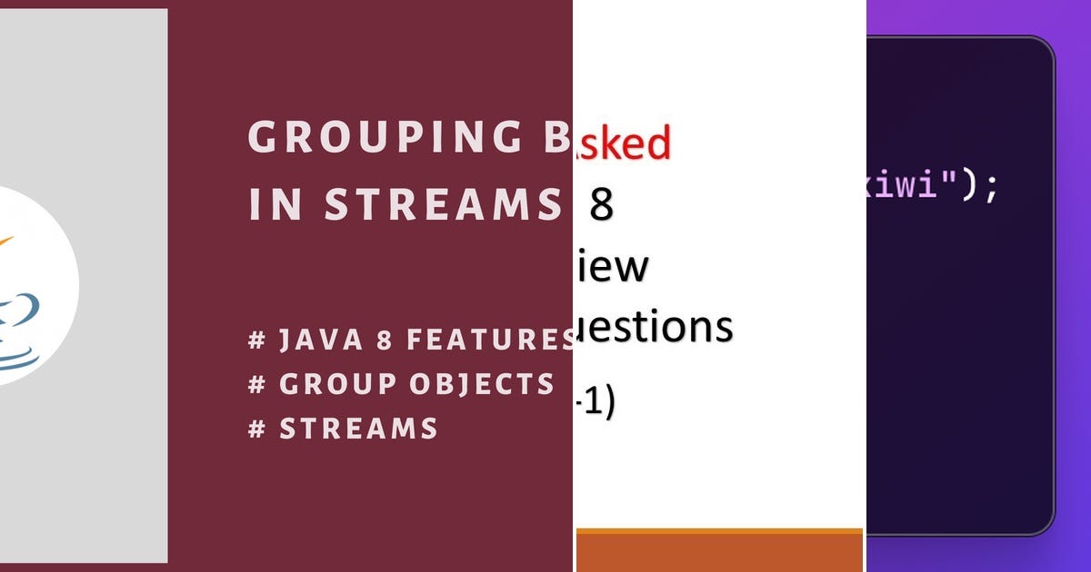 List: Java8 | Curated by Arunachalam Jothikandasamy | Medium