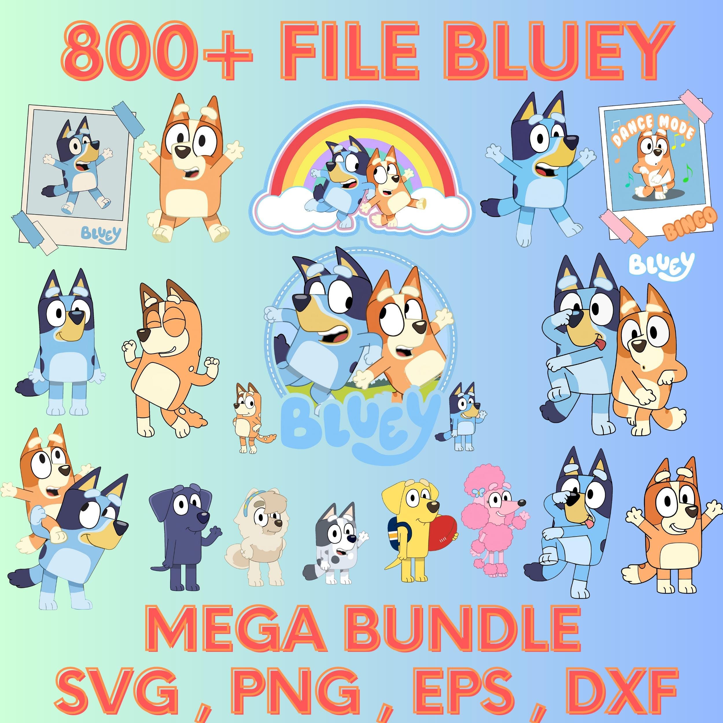 Bluey And Bingo Dance Mode Svg, Bluey Birthday Svg, Bluey Characters Svg, Png, pdf, dxf digital file