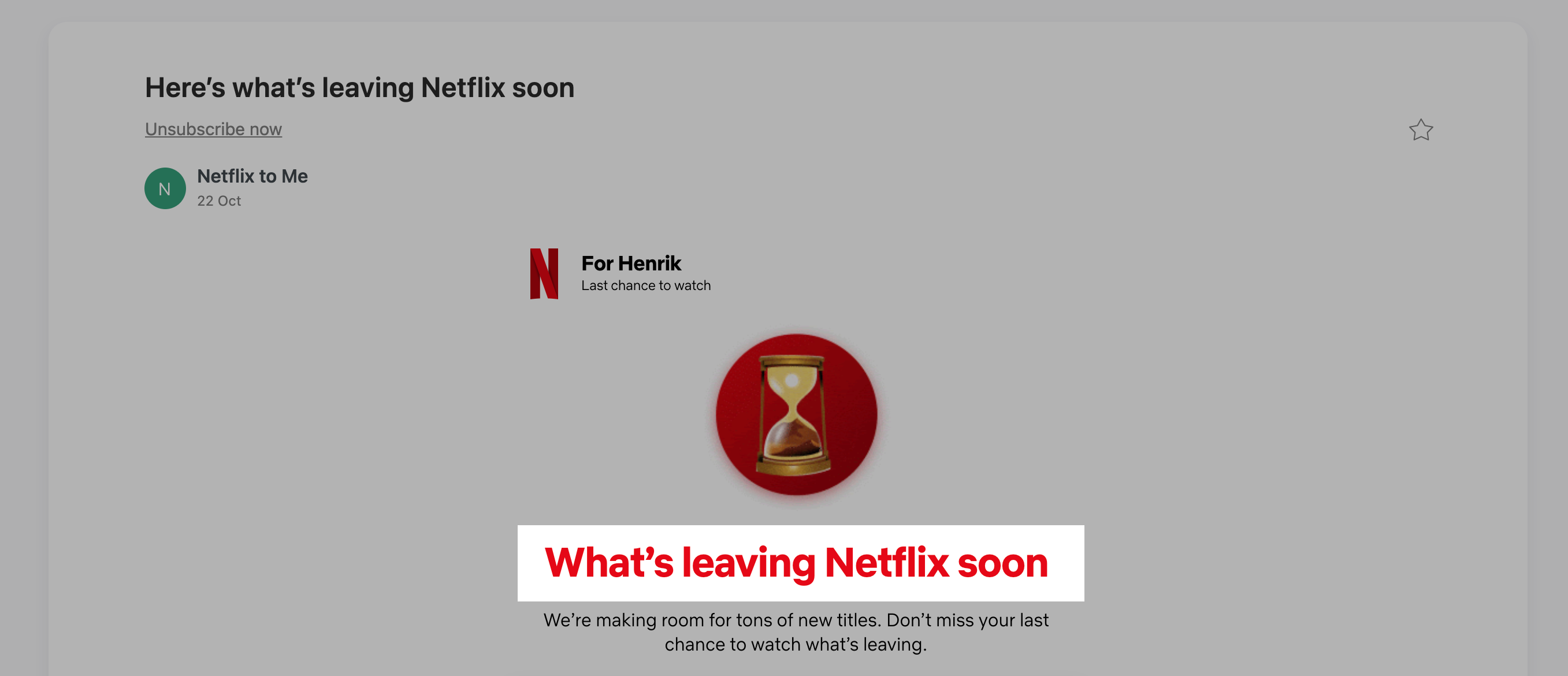 Unsubscribe Netflix