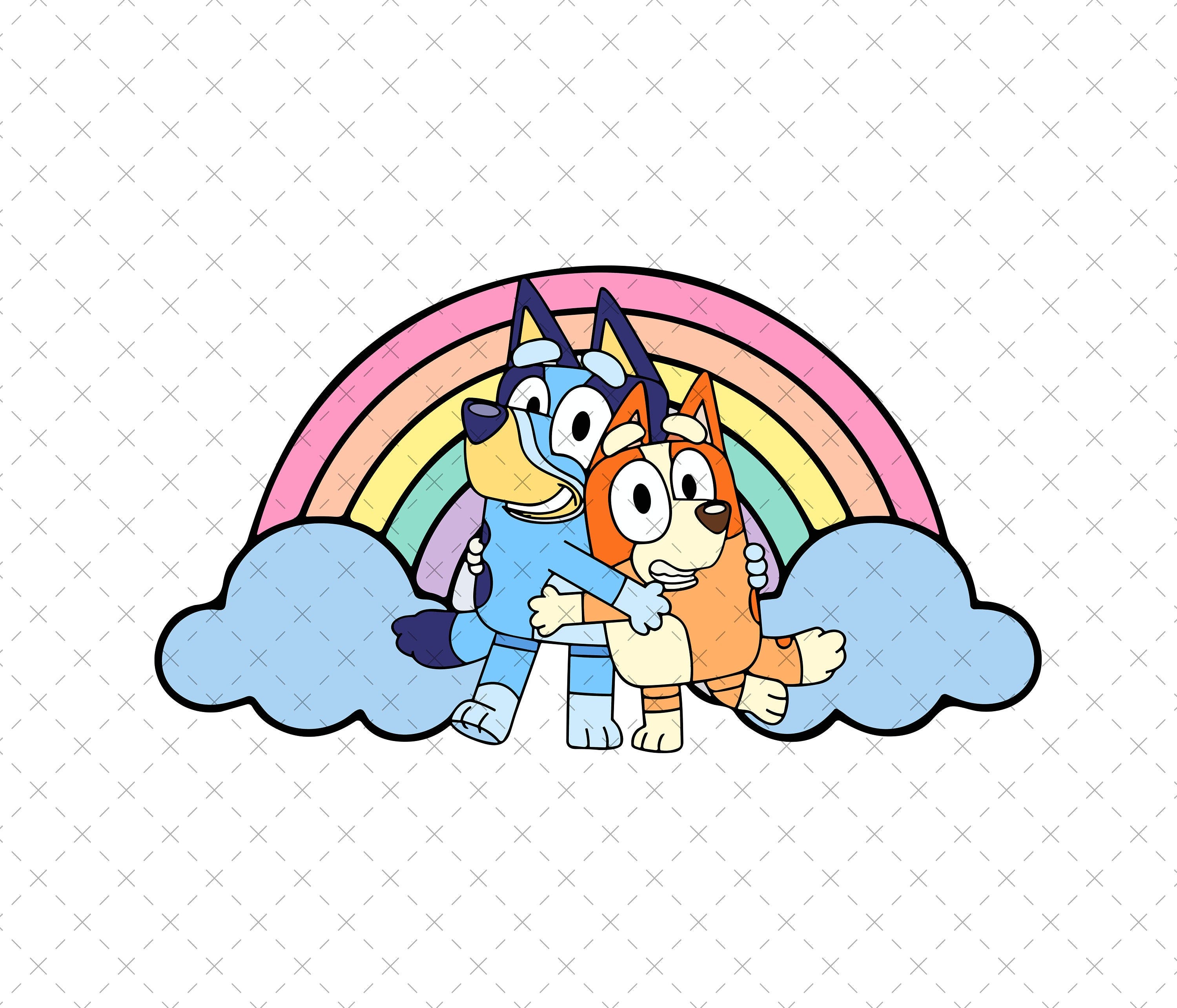 Cute Bluey And Friends PNG, Cute Bluey PNG, Bluey Family PNG