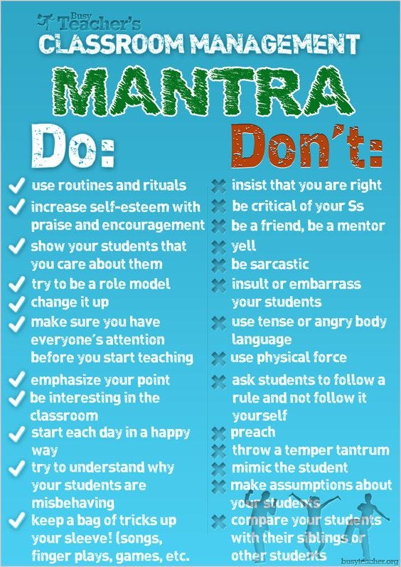 Teaching Teachers Classroom Management To