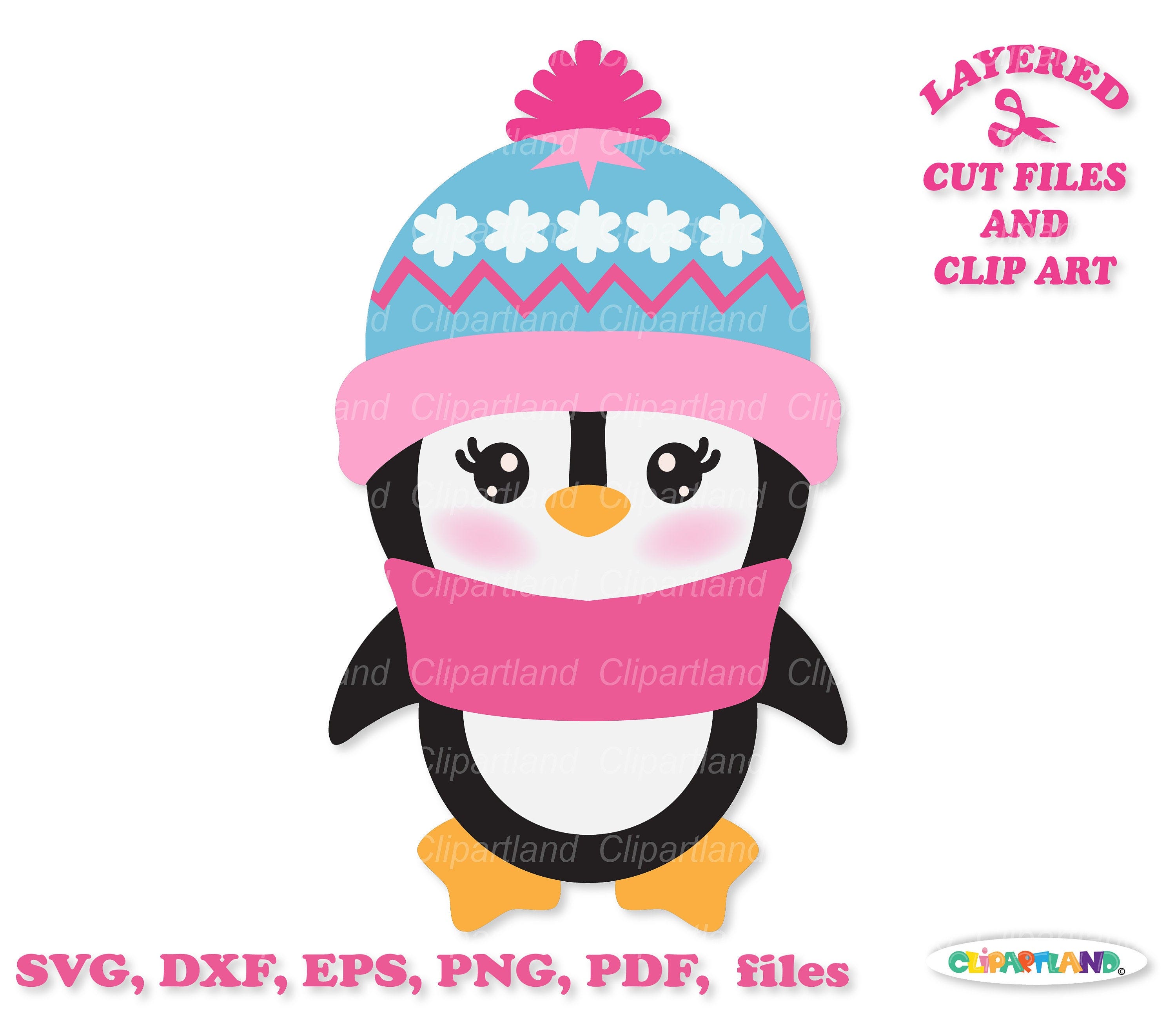 Girl Penguins Clipart