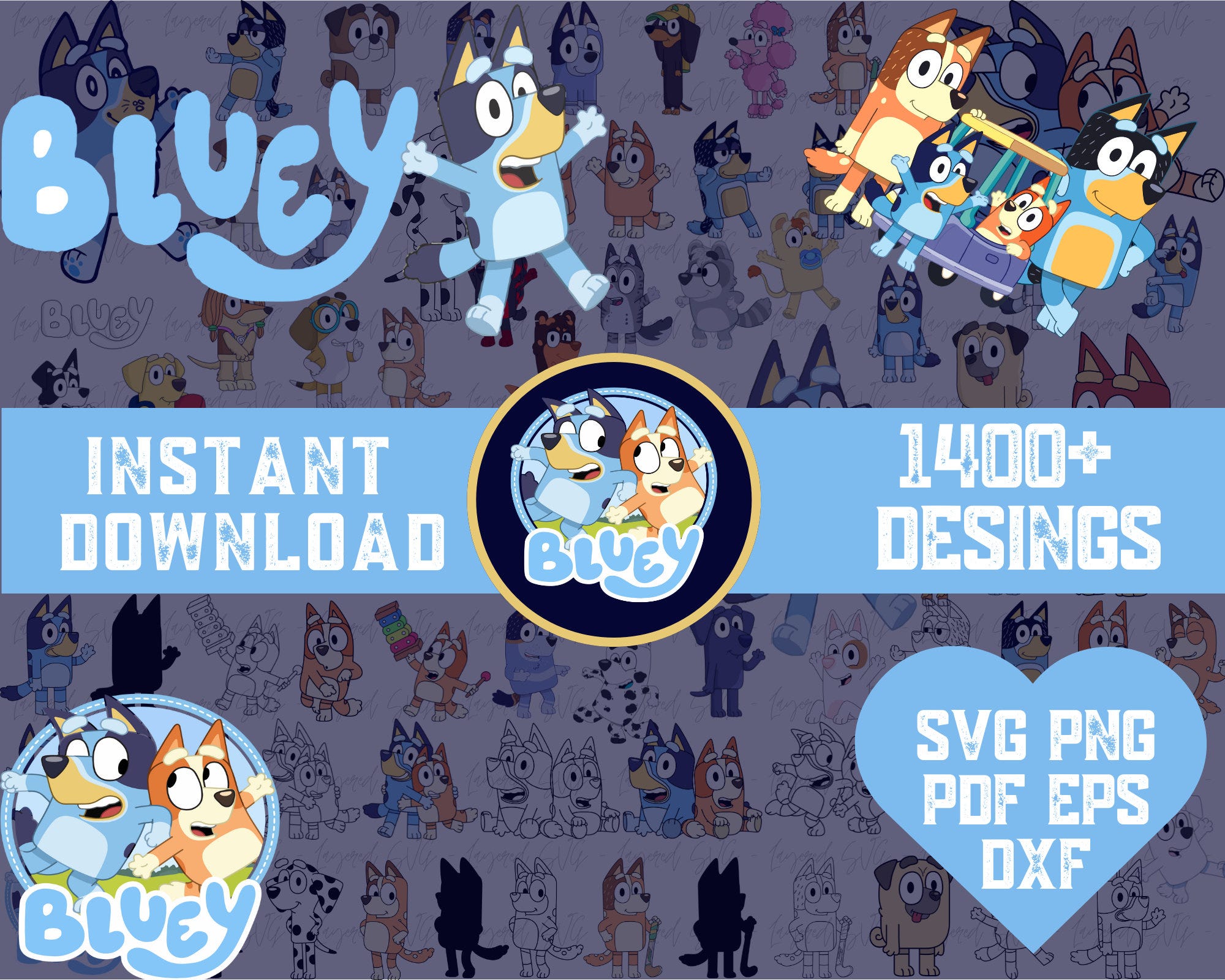 This episode is called Preschool Bluey PNG, Bluey Family PNG, Bluey ...