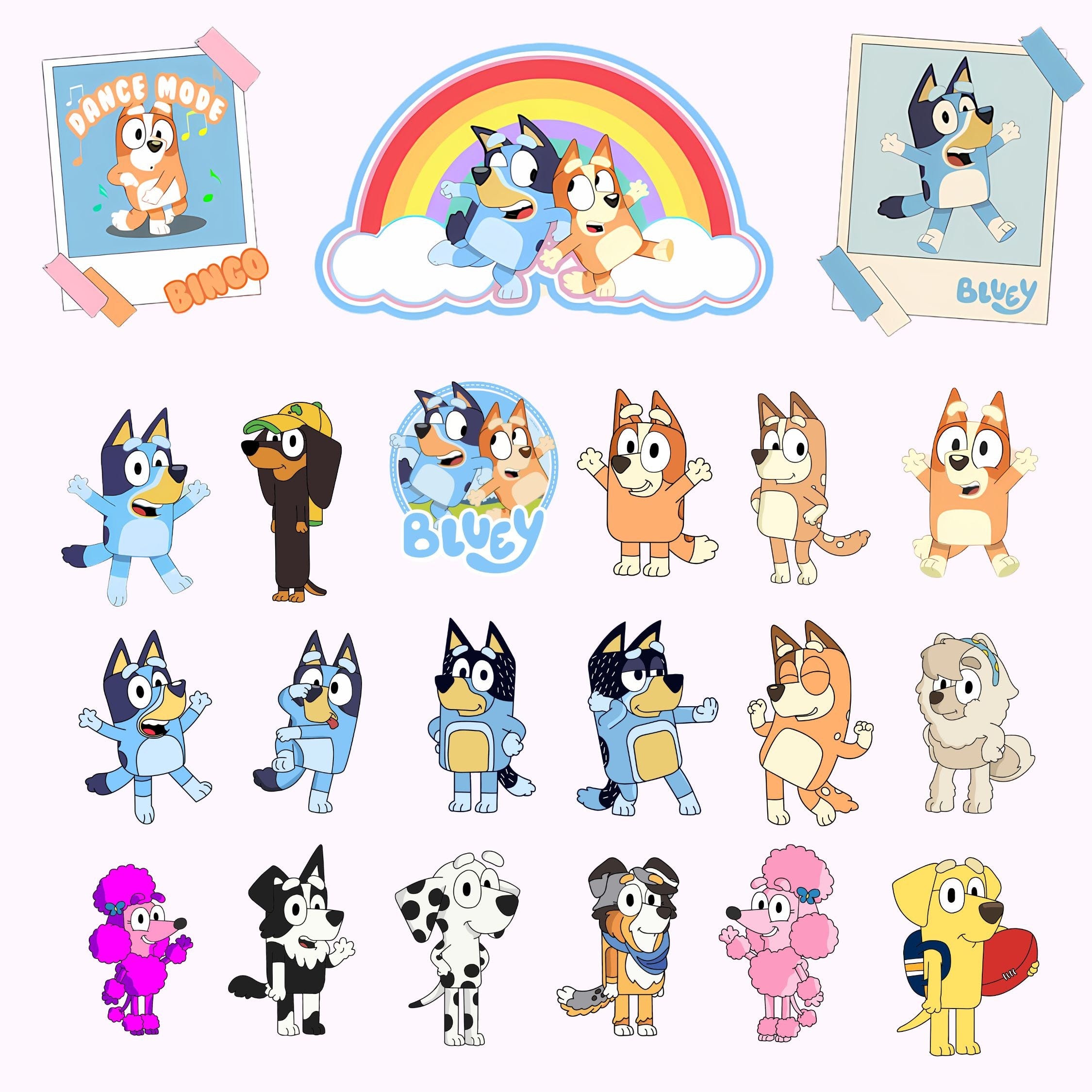 Bluey and Bingo Png Files Only Bluey Png Bluey Family Png Bluey