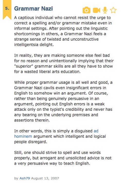 Must Not Correct Grammar Nazi