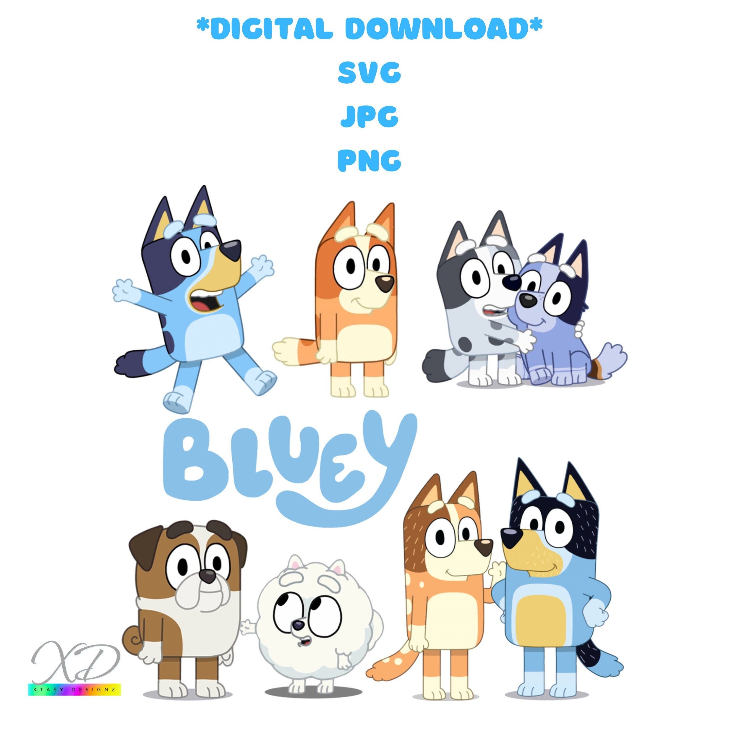 Bluey Rainbow Png, Bluey Friends Png, Bluey Png, Bluey Birthday Png ...