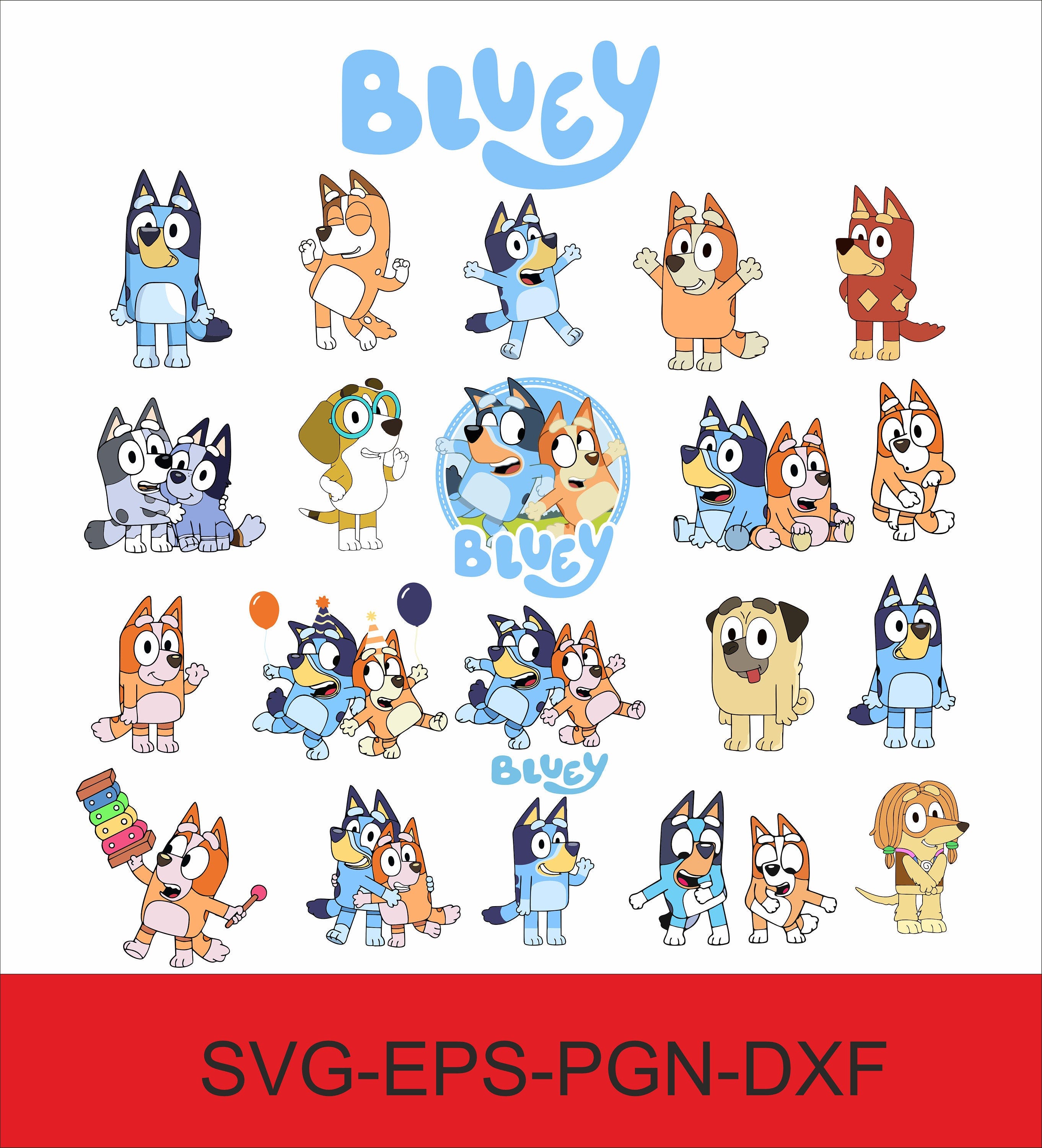 Bluey July 4th SVG, Retro 4th Of July SVG, Bluey And Bingo Independence ...