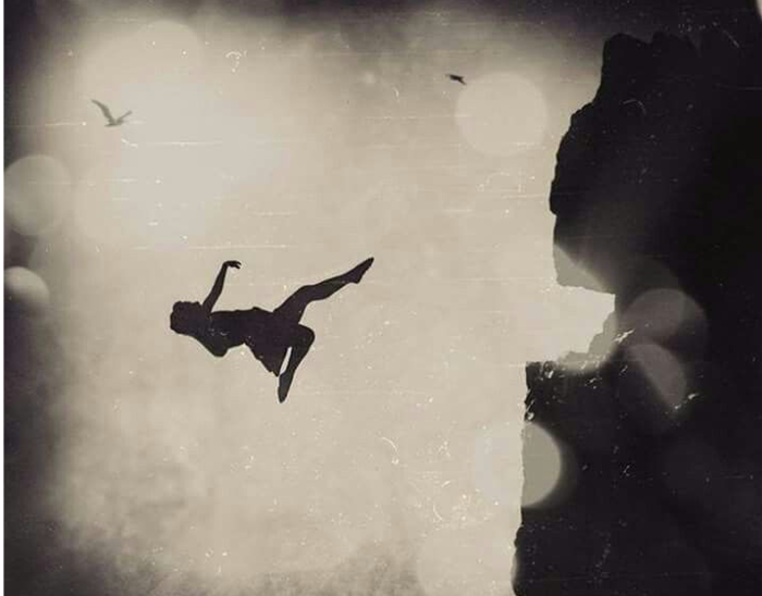 Person Falling From Sky Drawing