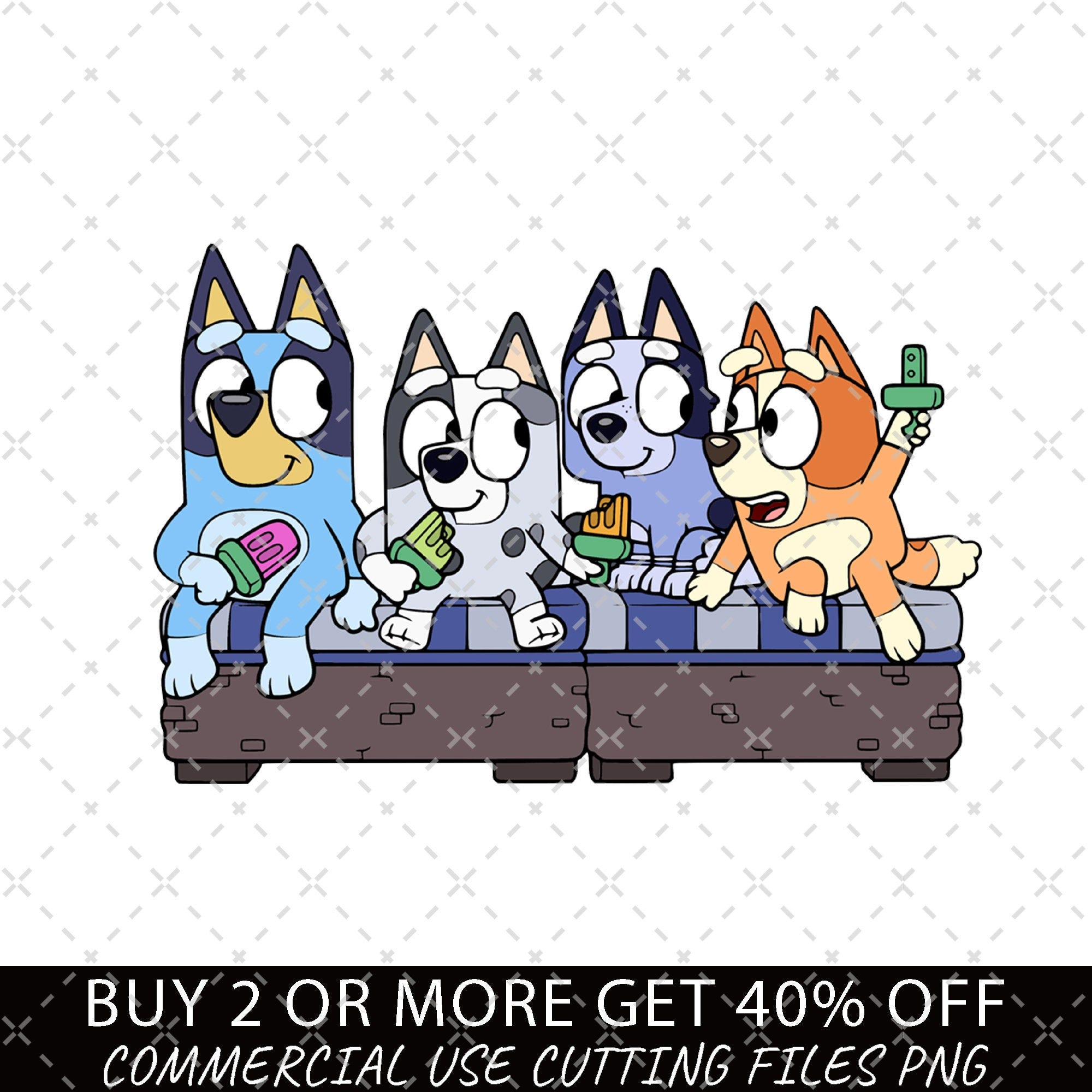 Bundle Bluey Back To School PNG, Bluey Bingo School PNG Bundle - SVG ...