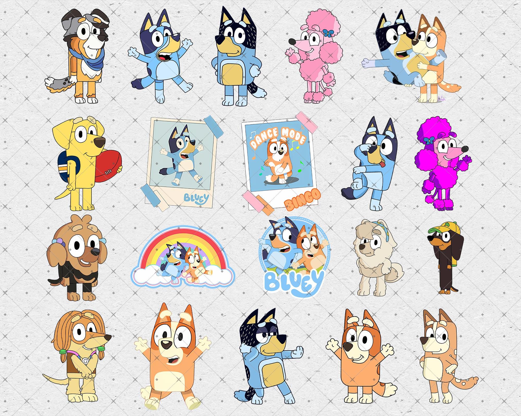 Bluey Characters png, Bluey PNG, Bluey Bingo, Bluey Bundle, Bluey Shirt ...