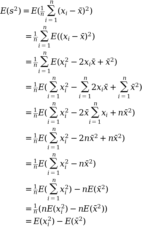 Sample Variance Symbol