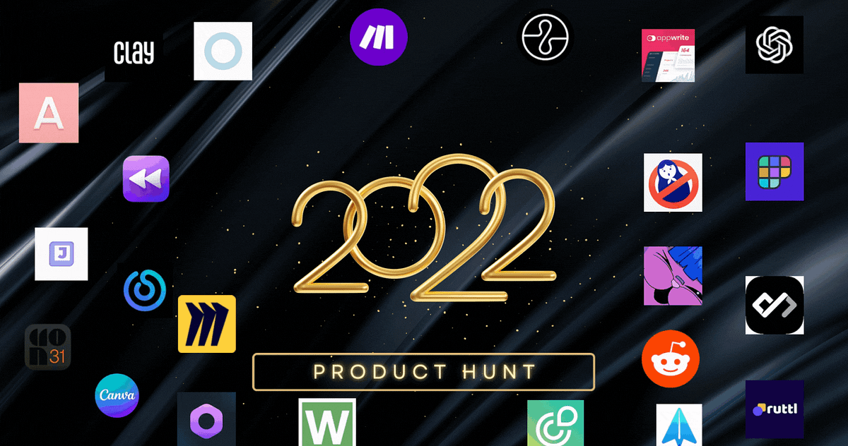 The 2022 Best Software Products. Presented by Product Hunt — Golden ...