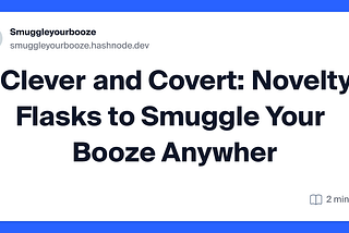 Smuggle Your Booze – Medium