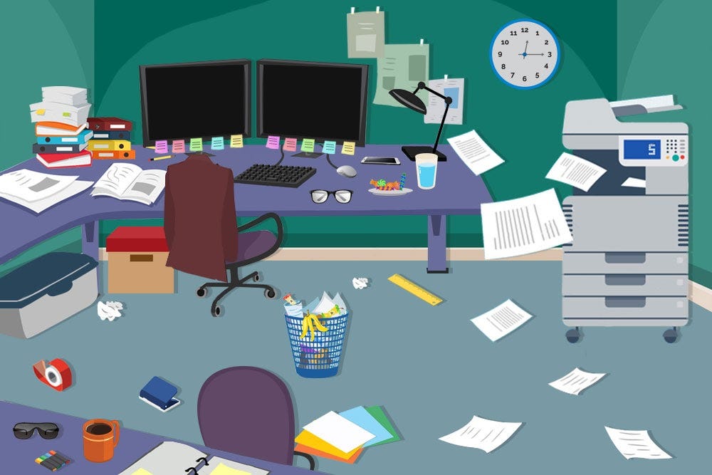 DECLUTTERING YOUR WORKSPACE. In most offices, the busier you are… | by ...