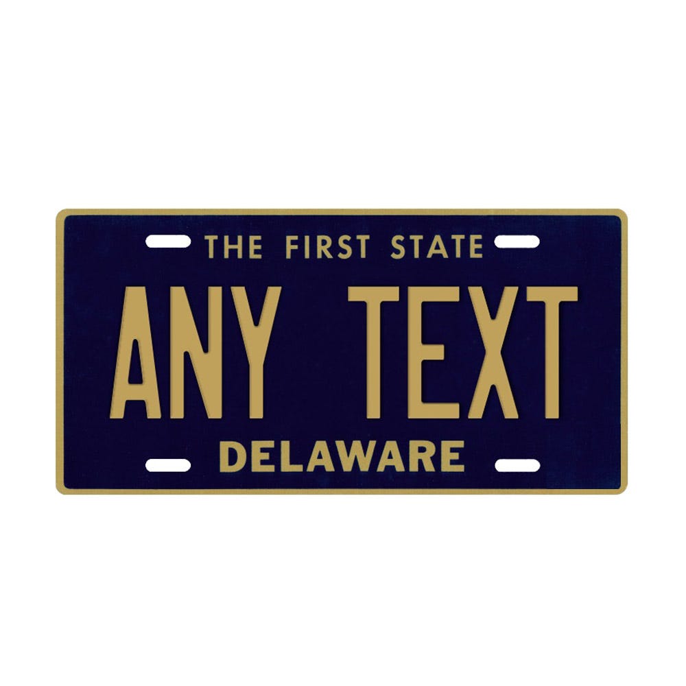 Delaware License Plate - Nenesolutions - Medium