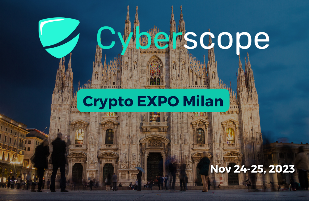 Cyberscope Attends Crypto Expo Milan 2023 | by Cyberscope, a TAC Security Company | Medium