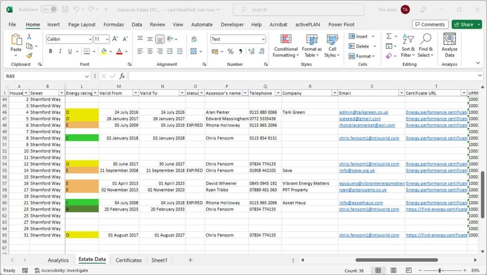 Visualising EPC Data. In this article I explain how I used… | by Tim ...