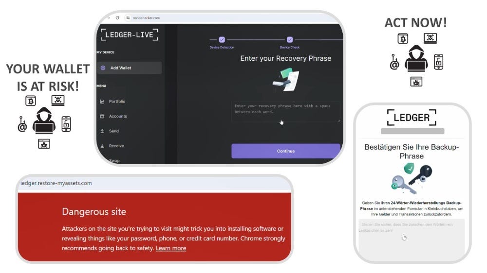 How To Recognize Ledger Scams — Three Phishing Attempts Explored | by 5 ...