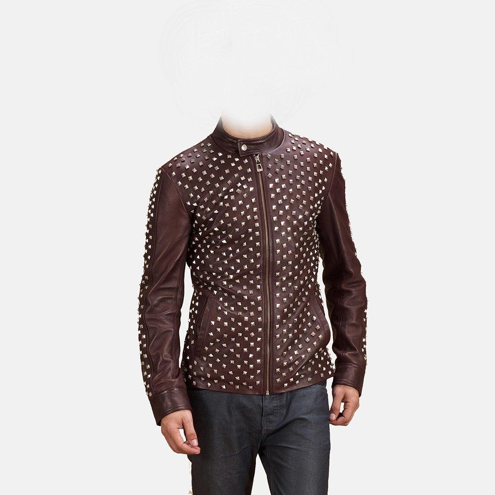**Revolutionize Your Wardrobe with the Blix Bono Maroon Leather Biker ...