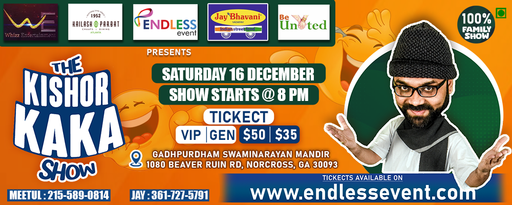 The Kishor Kaka Show At Georgia. Are you searching for comedy show near… | by Endless Event | Medium