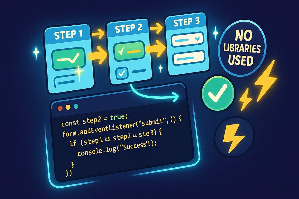 I Built a Multi-Step Form in JavaScript — Without Any Frameworks or Libraries | by Zain Ahmad ...