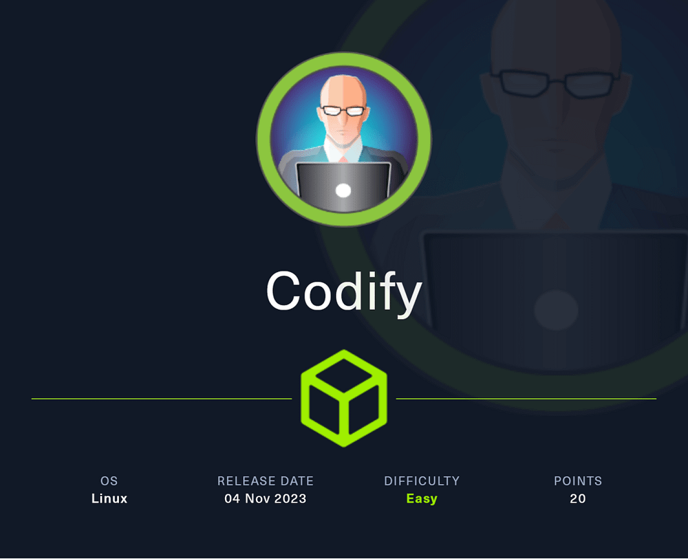 Codify — HackTheBox. Resolución de la máquina Codify de… | by 0xRh4ps00dy | Sep, 2024 | Medium