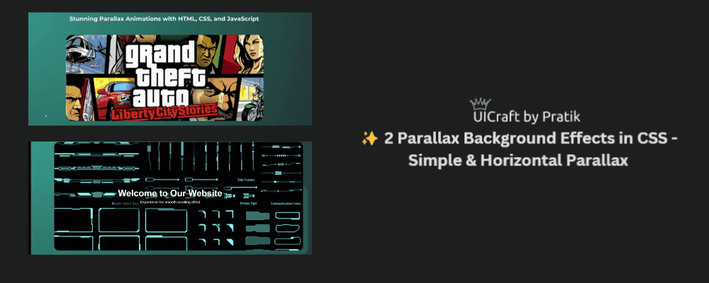 2 Parallax Background Effects In Css — Simple And Horizontal Parallax 6048