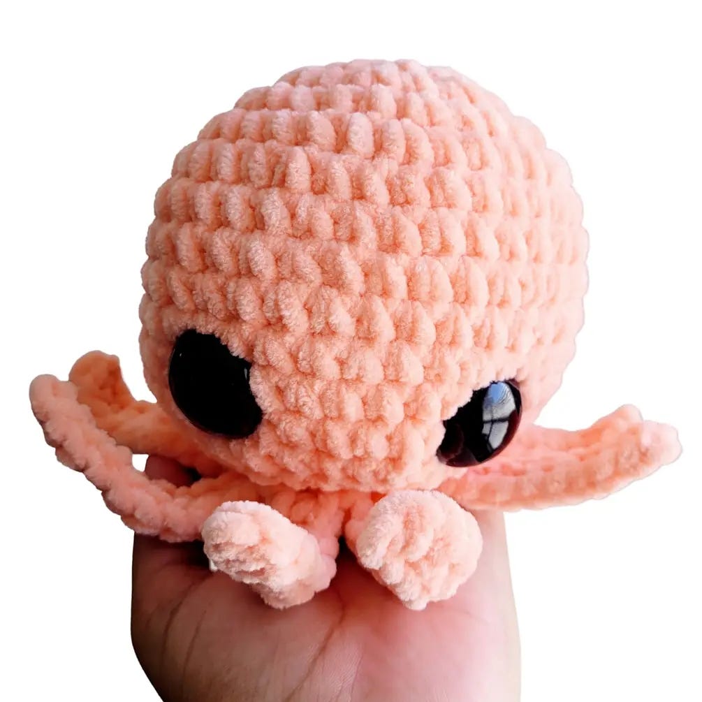 Simple Crochet Octopus Plushie Pattern Tutorial | by Doodlebot Art ...