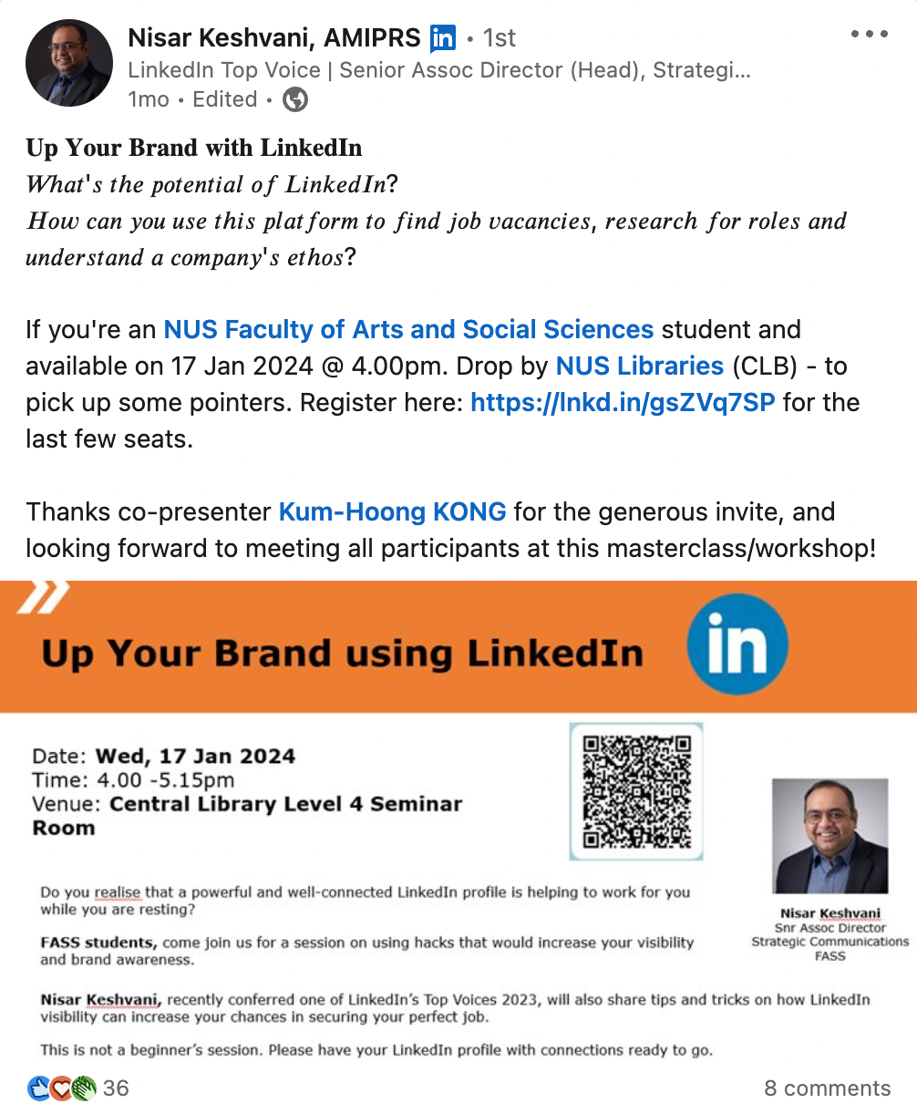 Mr Nisar Keshvani — Upping His Brand! using LinkedIn | by Cherie Lim ...