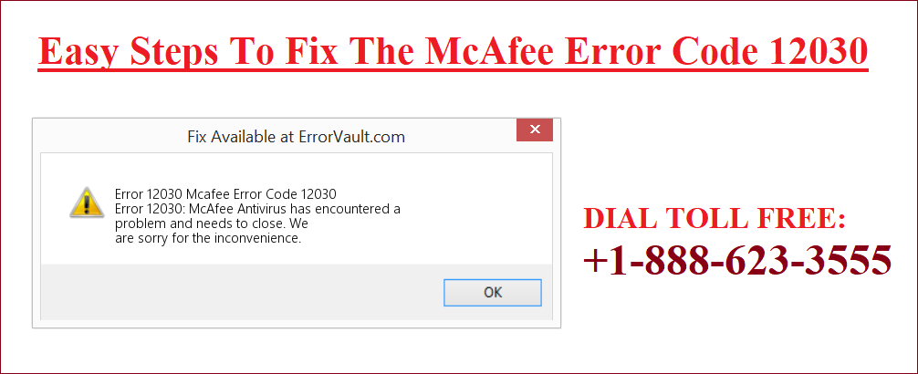 Easy Steps to Fix the Mcafee Error Code 12030 | by jhon smith | Medium