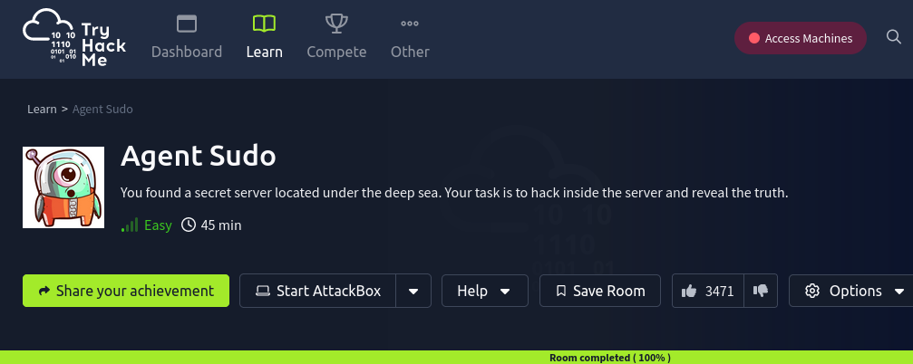 Agent Sudo— TryHackMe — CTF Writeup | by 5kullk3r | Medium