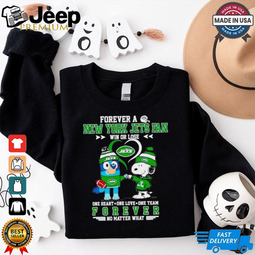 Snoopy and Bluey forever a New York Jets fan win or lose shirt | by Awe ...