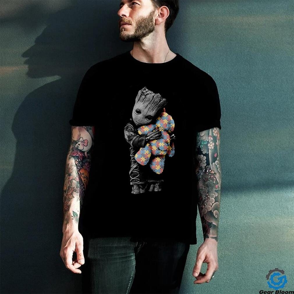 Baby Groot Hug Autism Teddy Bear T Shirt | by Layramden | Medium