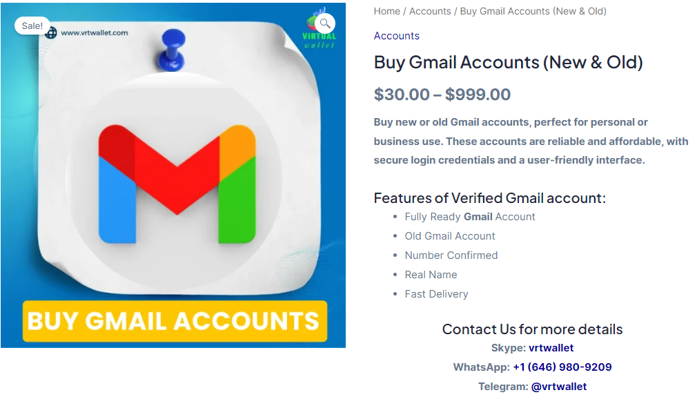 Old Gmail accounts for purchase. Old Gmail Accounts for Purchase ...